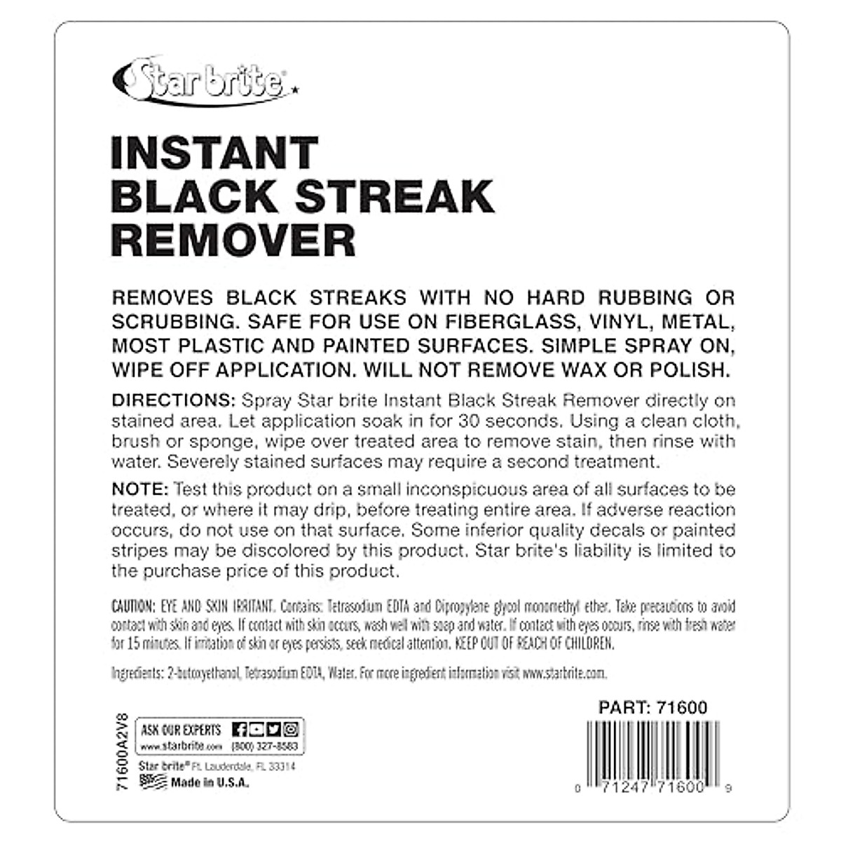 STAR BRITE unisex adult 128 Oz Gallon Stain Remover, Clear, 1 Gallon US