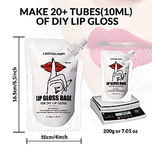 Matte Lip Gloss Base for DIY Lip Gloss Making Kit - 7.05oz Versagel with Vitamin E for Smooth, Hydrated & Moisturized Lips - Fragrance Free, Safe for Sensitive Skin - Supplies for Small Business