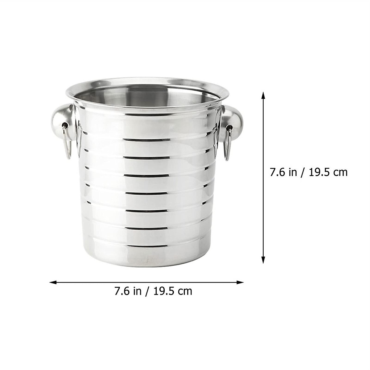Ice Buckets for Parties Modern Simple Stainless Steel Ice Bucket KTV Ice Bucket Ice Cooling Bucket Cooling Ice Bucket KTV Party Bar Bar Accessories