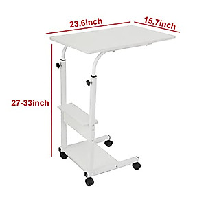 LHLLHL Computer Desk Table Lifting Bed Table Desk Rotatable Computer Laptop Table Foldable Standing Desk Adjustable