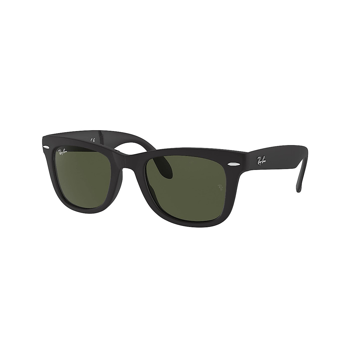 Ray-Ban Men's Folding Wayfarer Sunglasses, Matte Black, 54 mm