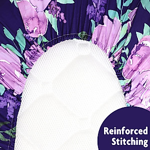 Baby Car Seat Cover and Newborn Bassinet Sheet,Purple Flower Baby Sheet Peekaboo Opening Minky Carseat Canopy for Girl