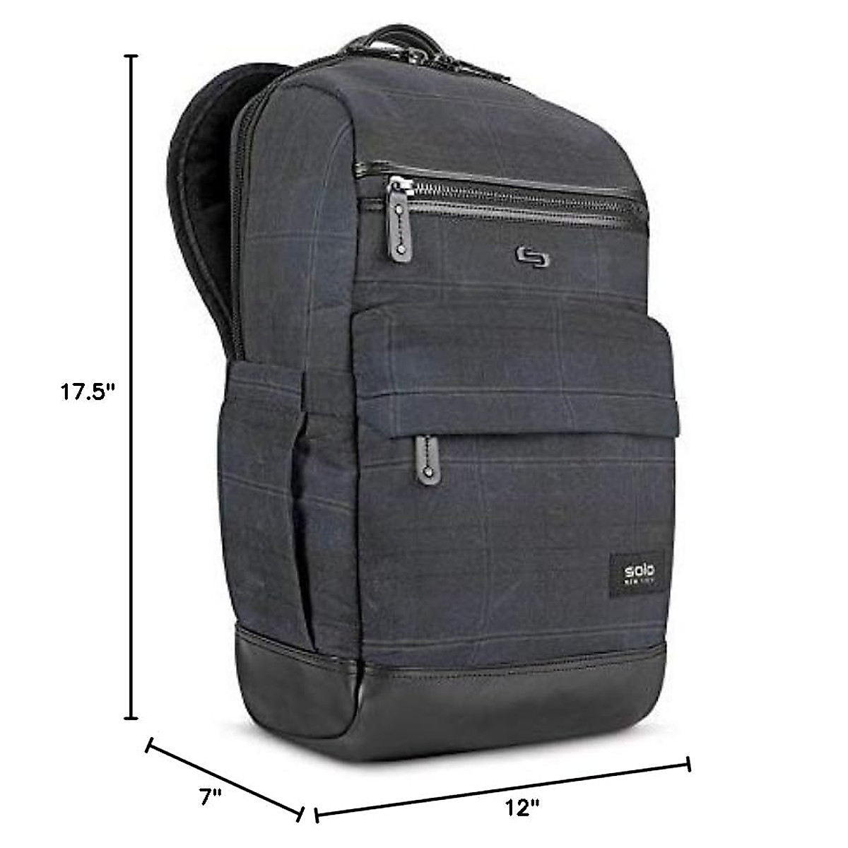 Solo New York Highland Boyd Laptop Backpack, Navy/Black Plaid
