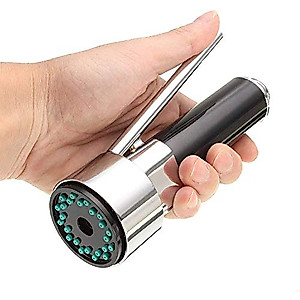 Kitchen Tap Spray Head, ABS Kitchen Tap Sprayer Head, Sink Faucet Sprayer Head Nozzle Replacement Part, Pull Down Faucet Hose Sprayer Head Nozzle Spout G1/2 Male Connection, only One Setting, Chrome