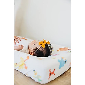 Premium Knit Diaper Changing Pad Cover"Sesame Friends" by Copper Pearl