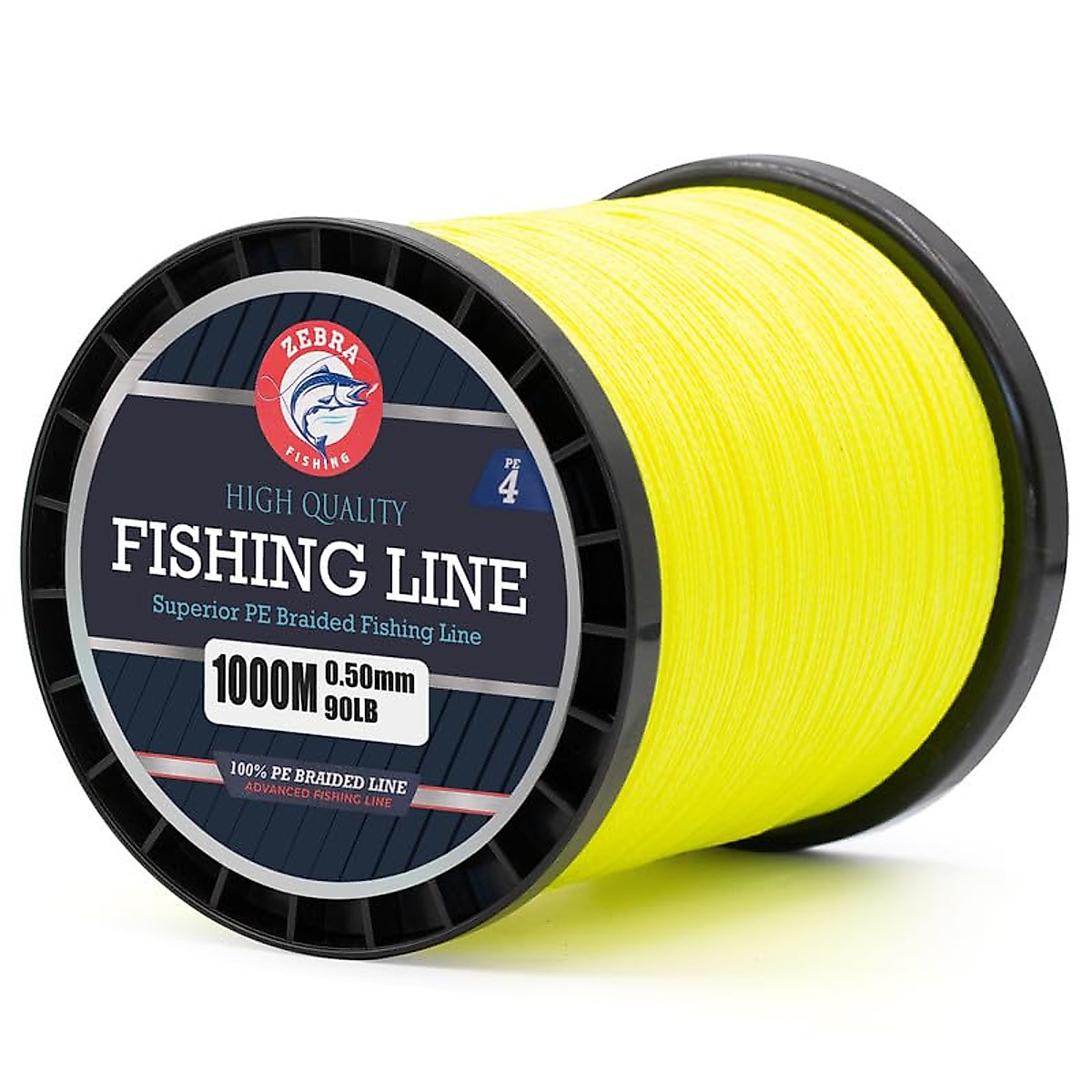 Zebra Fishing Superior Braided Fishing Line -Abrasion Resistant Ultra-Sensitive Super Tensile Strength Maximum Casting Distance Braided Lines – Thin Diameter – Zero Stretch – 4 Strand PE Superline