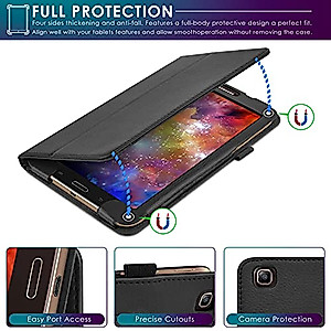 DETUOSI Slim Case for Samsung Galaxy Tab 3 8.0" 2014 (SM-T310/T311/T315), Ultra Thin Lightweight Folio Folding PU Leather Full-Body Protective Tablet Book Cover + Multi-Angle Stand + Magnetic Closure