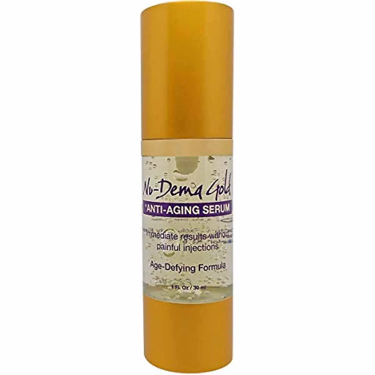 Nu-Derma Gold - Anti Aging Serum - Made in USA - Natural Formula with Hyaluronic Acid & Vitamin C - Moisturize, Cleanse, and Protect Your Skin