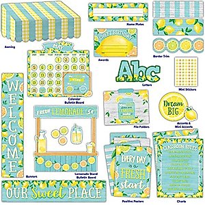 Lemon Zest Classroom Environment Décor All in One Collection Kit