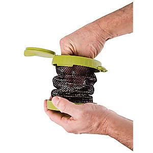 Flambeau Outdoors 6057BC Cricket Storage Puck, Portable Netted Cricket Fishing Bait Storage, Lime Green/Black Net