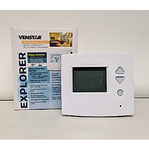 Venstar T3700 Residential Voyager WiFi Ready Thermostat - Works W/ Alexa When WiFi Module Installed, White, 6.3 x 5 x2.3