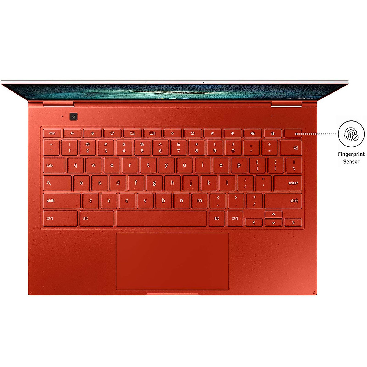 Samsung Galaxy Chromebook Tablet Touchscreen with Pen| 13.3 4K AMOLED Display| Intel i5-10210U| USB Type-C| Backlit Keyboard| Wi-Fi6| Chrome OS| Fingerprint (8GB RAM| 256GB SSD+128G SD Card) (Red)
