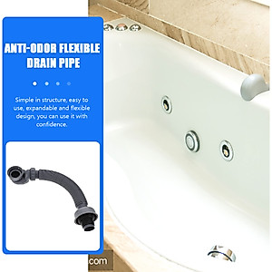 1 Set Bathtub Drain Bathroom Sink Expansion Pipe Flexible Drain Pipe Universal Sink Drain Pipe Wash Basin Drain Pipe Flexible Expandable Drain Pipe