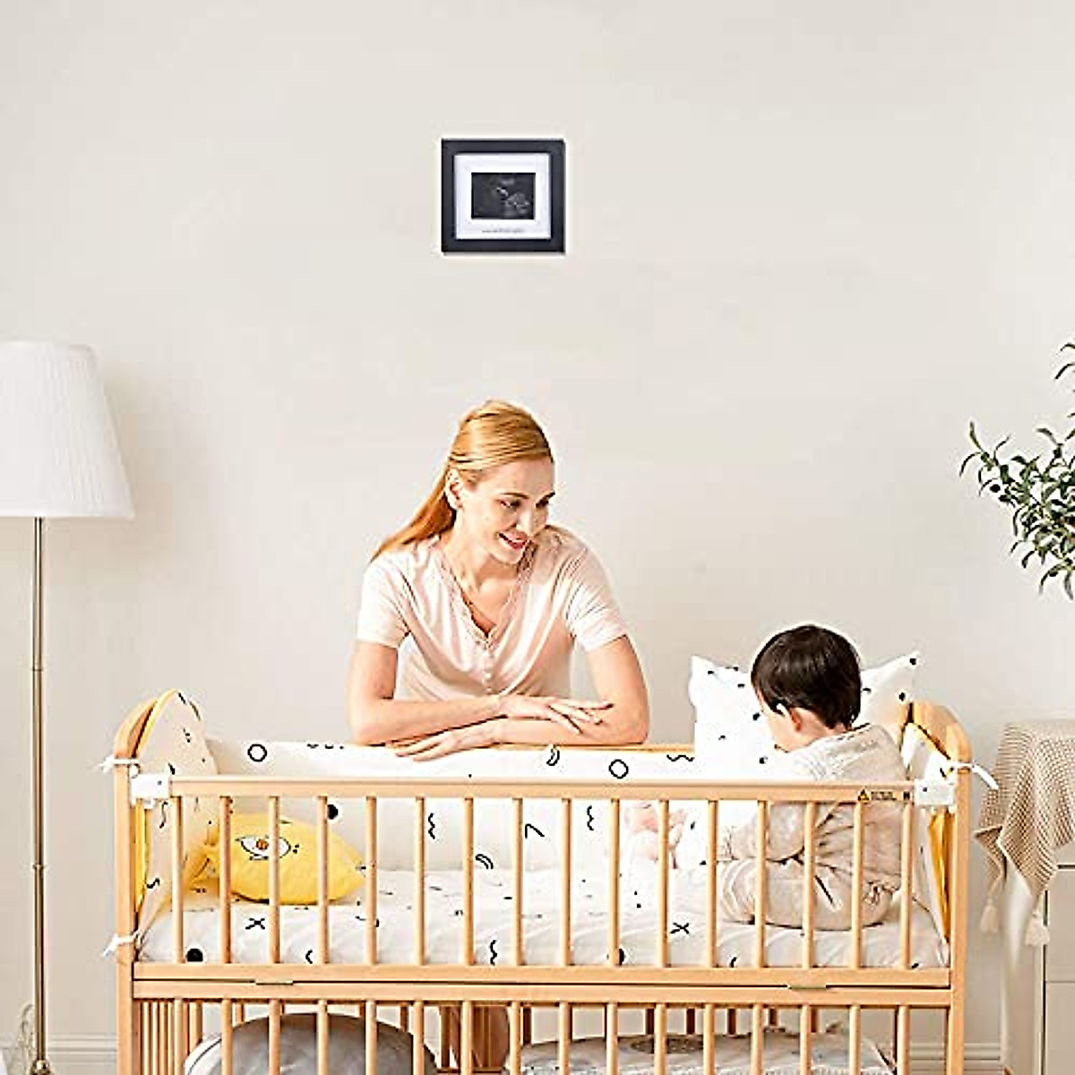 RUIAN Baby Sonogram Photo Frame, The First Ultrasound Picture Frame Love at First Sight Sonogram Frame, An Idea Gift for Expecting Parents in Baby Shower Gender Reveal Party Baby Nursery Decor (Black)