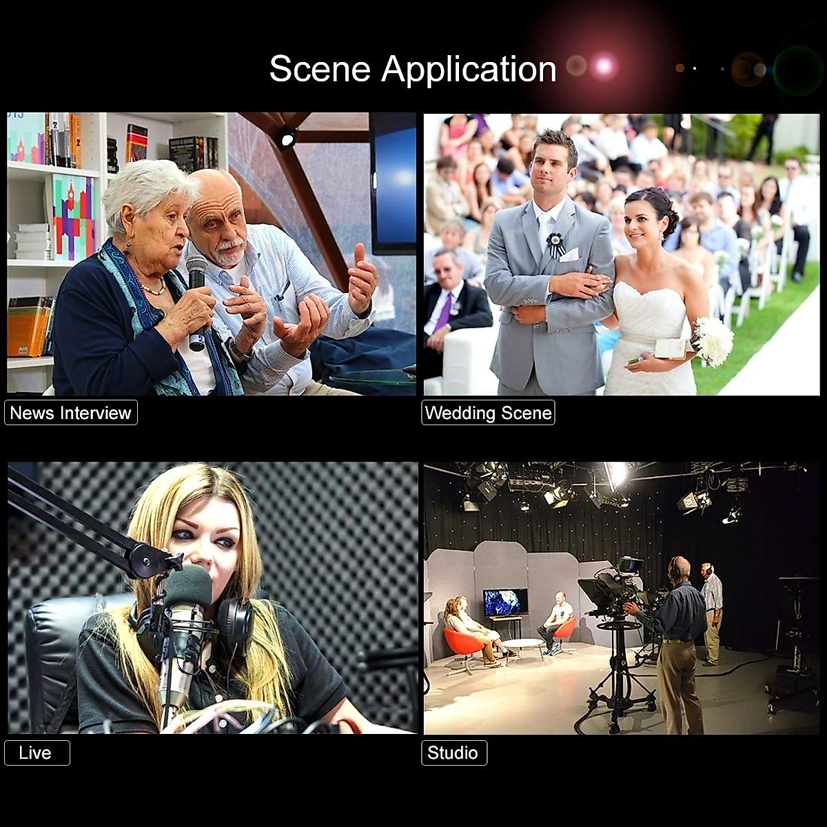 LED Video Light with 3 Cold Shoe, PULUZ on Camera Video Light LED 49 3W Dimmable Video Splicing Fill Light with 1/4" Thread for Canon for Nikon for Sony and Other DSLR Cameras