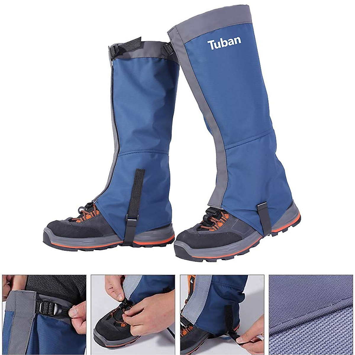 Homebeast 1 Pair Waterproof Snowproof Leg Gaiters Leggings Anti-bite Leg Guard Cover Protection Outdoor Hiking Camping Mountain Climbing