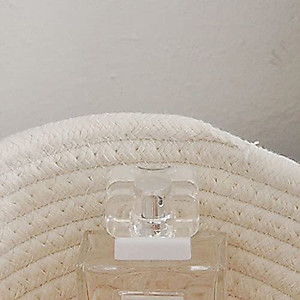 Pretty Comy Cotton Rope Storage Basket with Lid, Small Decorative Lid Storage Basket Containers for Organizing Keys, Makeup, Sundries