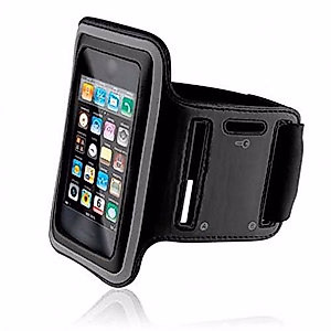 Armband Sports Gym Workout Cover Case Running Arm Strap Band Neoprene Black for iPhone 8 Plus - BLU R1 Plus - Huawei Honor 6X - Huawei Mate 9