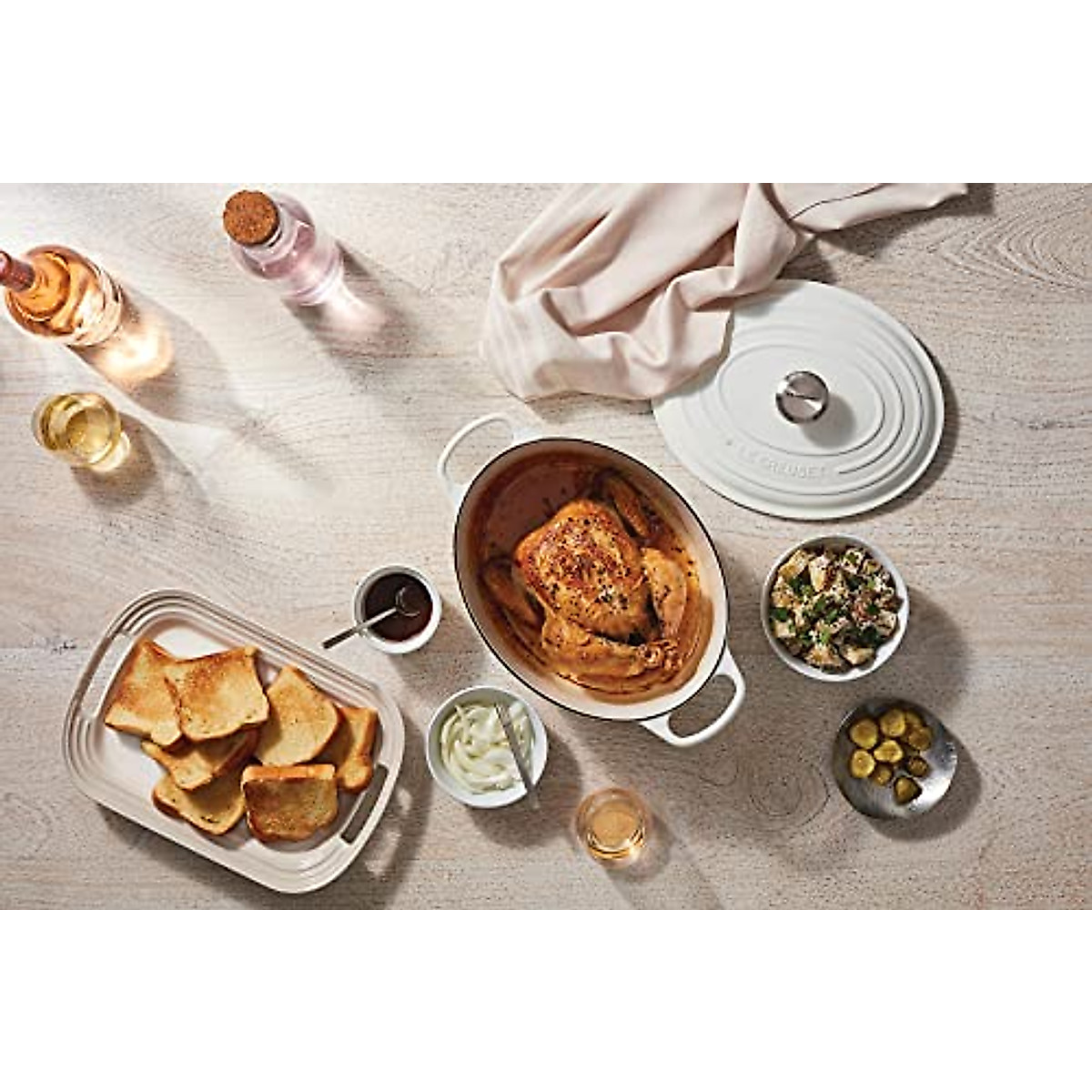 Le Creuset Enameled Cast Iron Signature Oval Dutch Oven, 2.75 qt., White