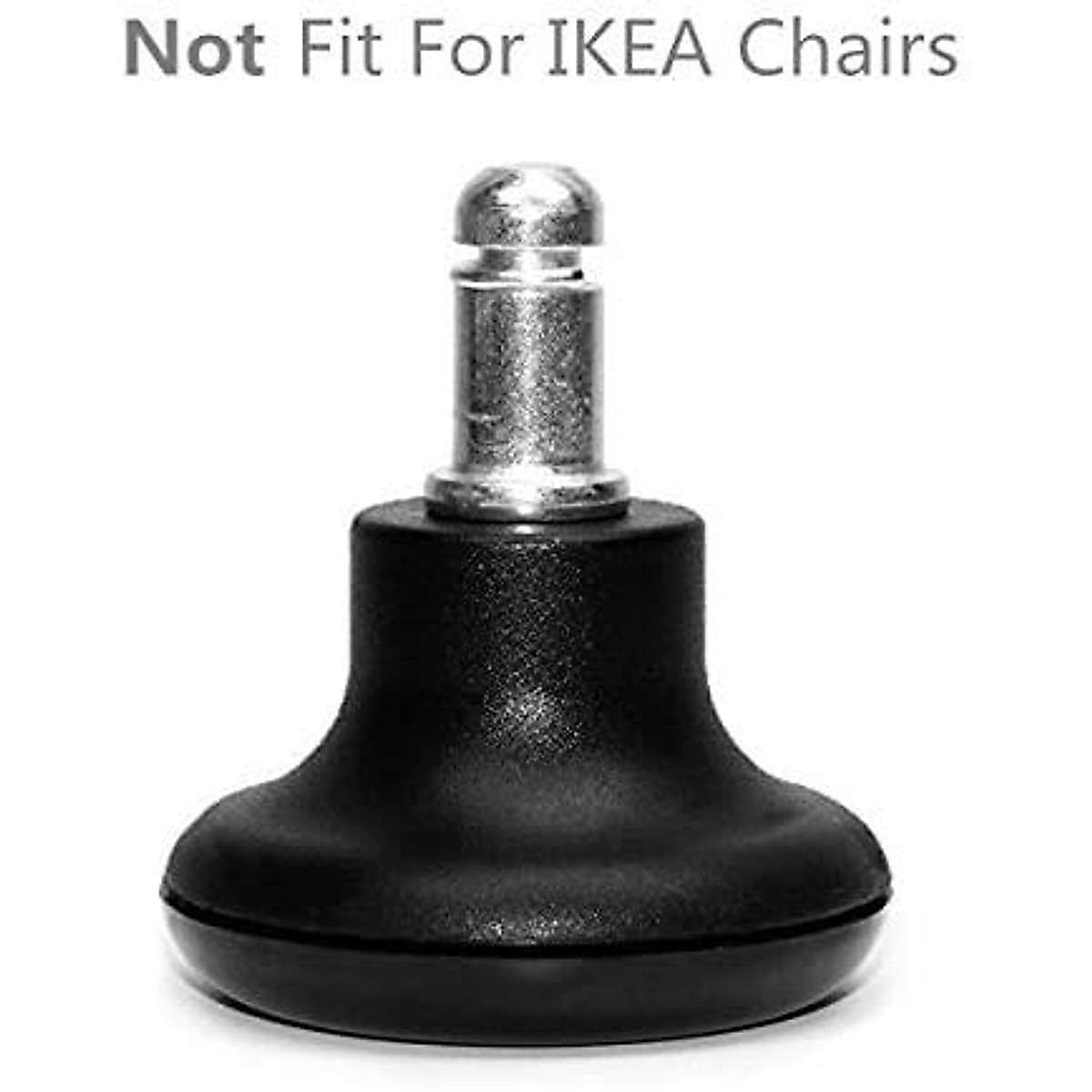 Bell Glides Replacement Office Chair or Stool Swivel Caster Wheels to Fixed Stationary Castors, Low Profile Bell Glides with Separate Self Adhesive Felt Pads, Chair Feet Wheel Stopper