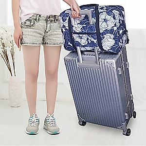 For Spirit Airlines Personal Item Bag 18x14x8 Foldable Travel Duffel Bag Tote Carry on Luggage Duffle Overnight for Women and Men (with Shoulder Strap))