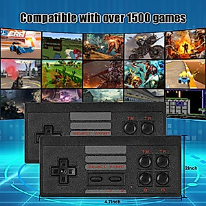 Corpower Wireless Retro Game Console, Built in 1500+ Classic Games HDMI Retro Game Stick Plug and Play Video Games for TV, with Dual 2.4G Wireless Controllers