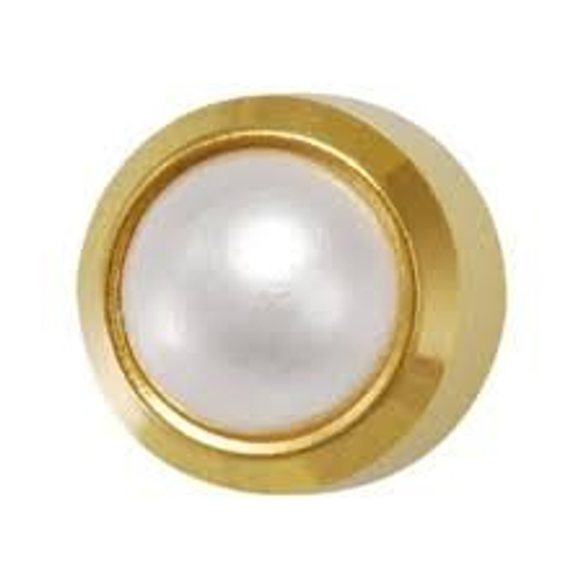 Studex NEW 24 ct. Gold Plated White Bezel Pearl Personal Piercer 2 mm Ear Piercing Earrings System 75