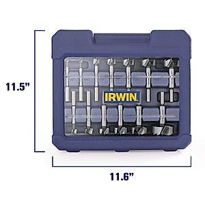 IRWIN Marples Forstner Bit Set, Wood Drill Bits, Made of Carbon Steel, Ideal for Fine Woodworking, Cabinet-making and more, 14 Pieces (1966893)