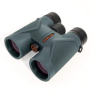 Athlon Optics 10x42 Midas G2 UHD Gray Binoculars with Eye Relief for Adults and Kids, High-Powered Binoculars for Hunting, Birdwatching, and More