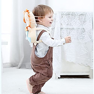 Toddler Baby Head Protection Cushion, Head Safety Protector Pad for Baby Toddler Walker, Adjustable Toddlers Head Safety Pad Cushion Backpack for Crawling and Walking (Little Lion)