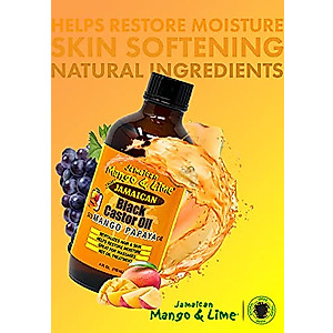 Jamaican Mango & Lime Black Castor Oil (Mango Papaya) 4oz