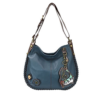 Chala Purse Handbag Hobo Cross Body Convertible Blue Piano Bag