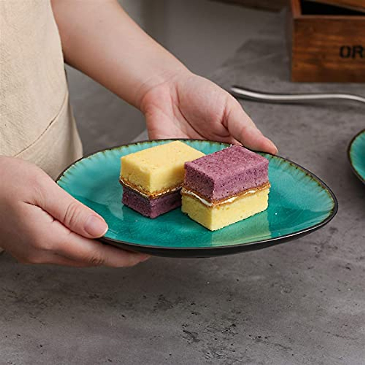 GagalU Porcelain Dinnerware Set33-Piece Pottery Stoneware Vintage Ceramic Dinner Set with 12*Dipping Dishes&Bowl,6*Dessert Plate,3*Dinner Plate Dinnerware Set