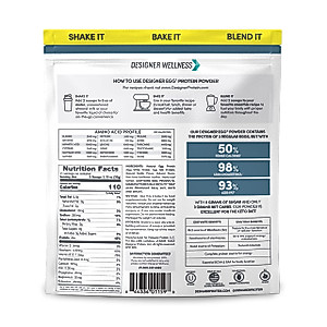 Designer Wellness Designer Egg Protein Powder, 12.4 oz Dutch Chocolate and 12.4 oz Classic Vanilla Bundle
