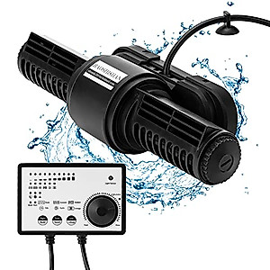 BAOSHISHAN Aquarium Wave Maker Cross Flow Water Circulation Pump for 1.2-3m Long Fish Tank Above 55 Gallon Sea & Fresh Water with Controller (50W)