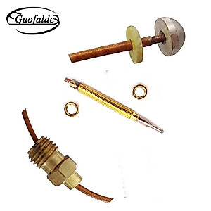 GUOFALDE Outdoor Patio Heater Thermocouple, M8 x 1 End Connection Nuts Thermocouple 410 mm Length M6 x 0.75 Head Thread