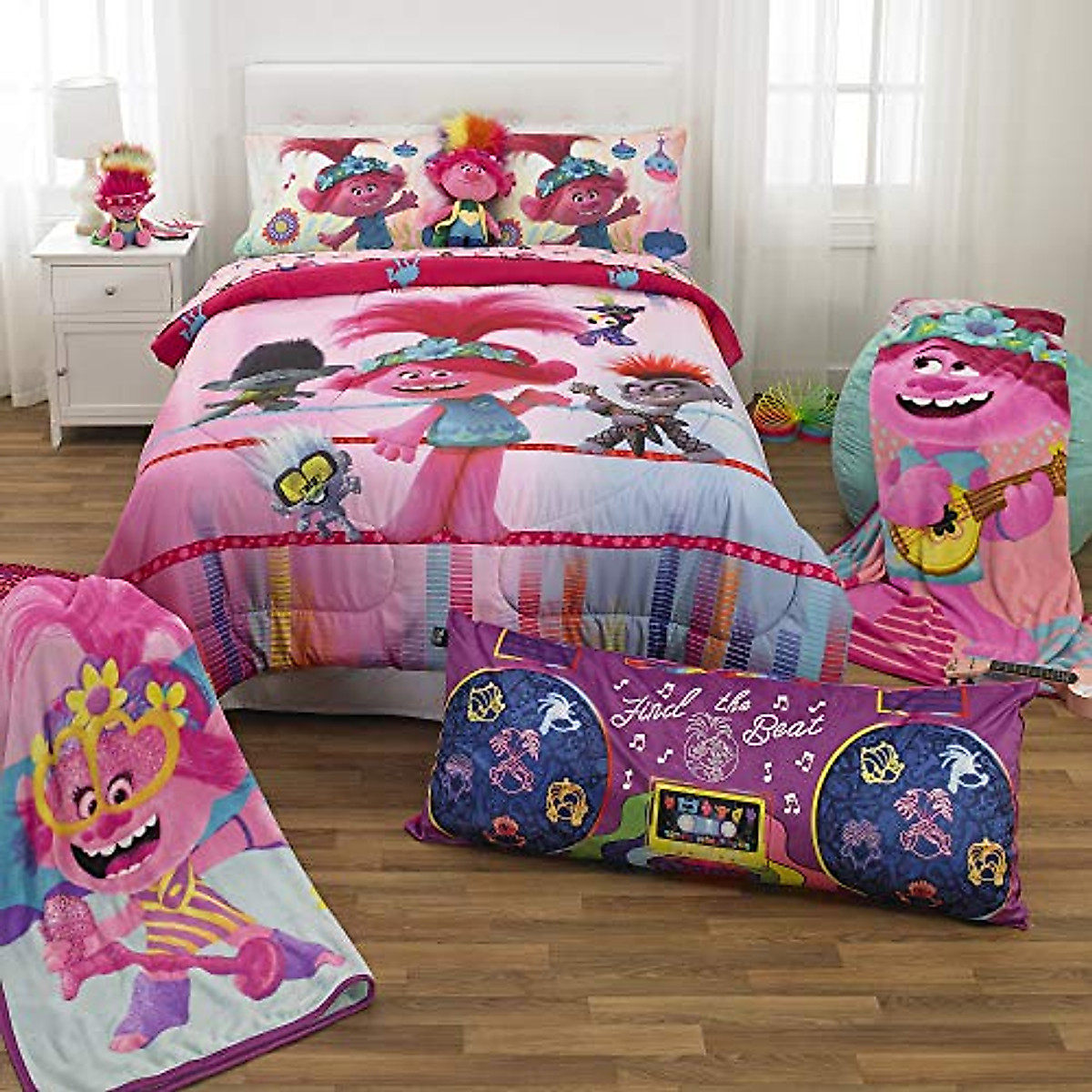 Franco Manufacturing Trolls World Tour 4 Piece Full Size Microfiber Sheet Set