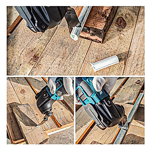 AIFICUT 100pcs Oscillating Saw Blades Universal Wood Multitool Blades Quick Release Oscillating Tool Blades Kits Fit Porter Cable Black & Decker Rockwell Ridgid Ryobi Milwaukee Chicago Craftsman