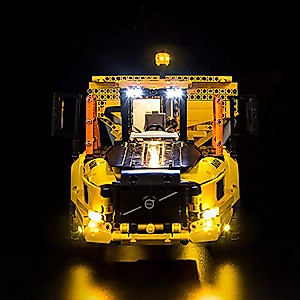 T-Club Upgrade Light Kit LED Lights for Lego 42114 Technic 6x6 Volvo Articulated Hauler RC Truck (Not Include Lego Model) (Upgrade Style)