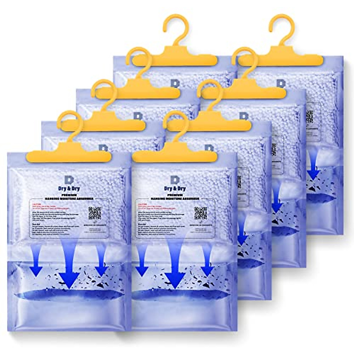 Dry & Dry 12 Pack[7 OZ] Premium Moisture Absorbers Dehumidifiers for Home Dehumidifier for Basement Dehumdifiers for Bedroom Small Dehumidifiers - Dehumidifiers Moisture Absorber