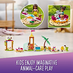 LEGO Friends Pet Playground 41698 Building Kit Designed to Grow Imaginations; Animal Playset Comes with Andrea and 3 Dog Toys; Creative Birthday Gift Idea for Kids Aged 5 and up (210 Pieces)