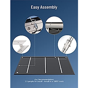 Projector Screen, Paris Rhône 100” 4K Ultra HD 16:9 Ambient Light Rejecting Fixed Frame ALR Projector Screen, Ceiling Light Rejecting Projection Screen for Ultra-Short Throw Projectors