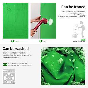 Neewer 9 x 15 feet/2.7 x 4.6 Meters Green Chromakey Polyester Backdrop Background Screen with 3 Clamps for Photo Video Studio Photography (Backdrop Stand Not Included)