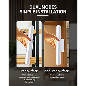 Under Counter Lights for Kitchen,1000LM 2000mAh Under Cabinet Lighting Touch Control Magnetic Closet Light Adjustable Color Temperature/Brightness Rechargeable Light for Kitchen,Shelf,Cabinet