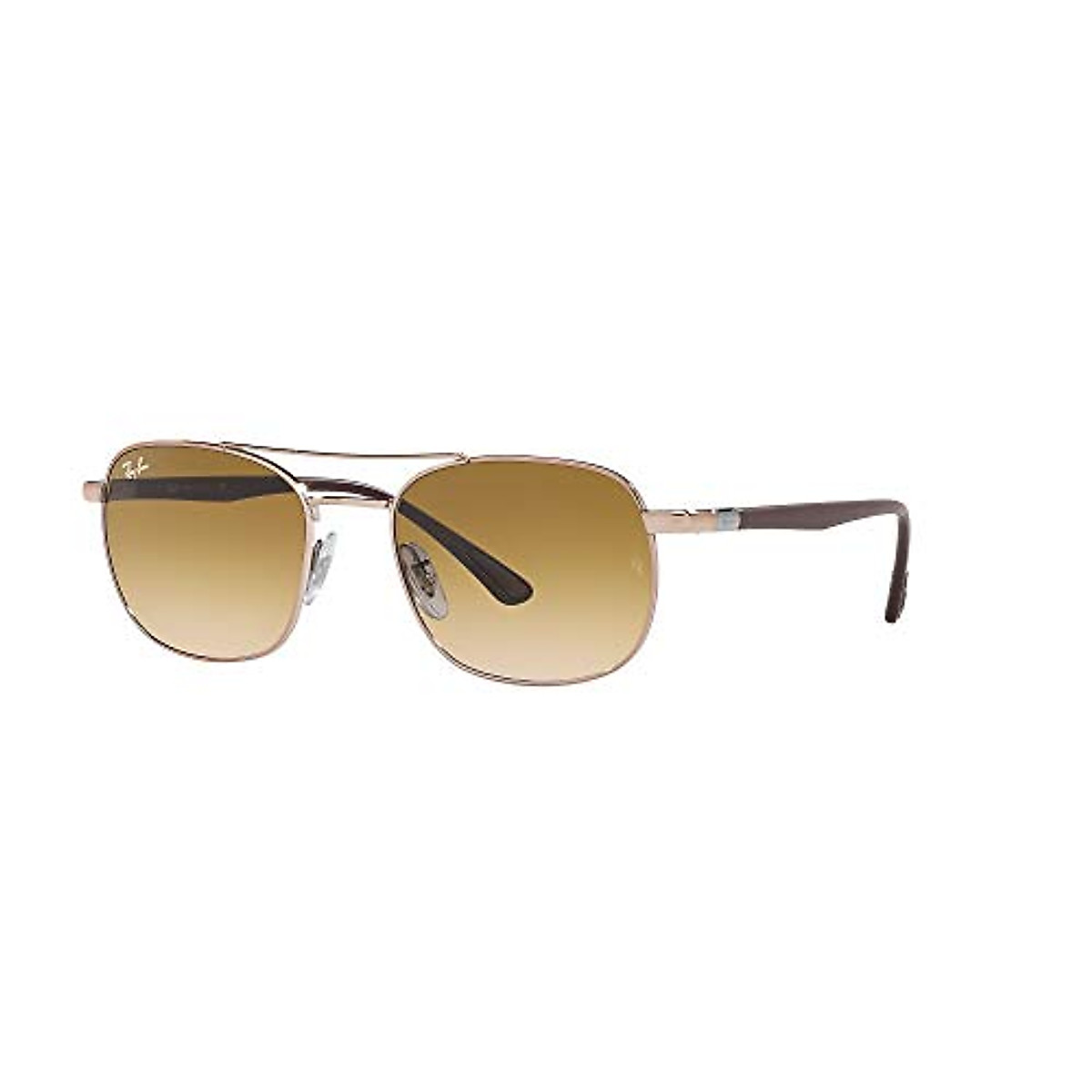 Ray-Ban RB3670 Square Sunglasses, Copper/Clear Gradient Brown, 54 mm