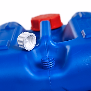 Hudson Exchange 2.5 Gallon (10 Liter) Handled Container with Cap, HDPE, Blue, 4 Pack