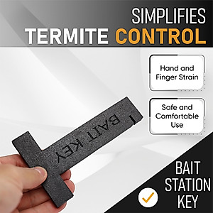 SplashNColor Termite Bait Stations Key & Hook Tool for Sentricon - Easy-Open Termite Bait Station Key, Comfort-Grip Design for Safe, Efficient Bait Retrieval Termite Control, Bait Station Key
