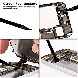 Putty 10PCS Plastic Scraper Tool + 4PSC Precision Anti-static Tweezers, Scratch Free Cleaning Pen-Shaped Scraper Tool Stiff Multipurpose for Tight Spaces Scraper Small Plastic Scraper Tool