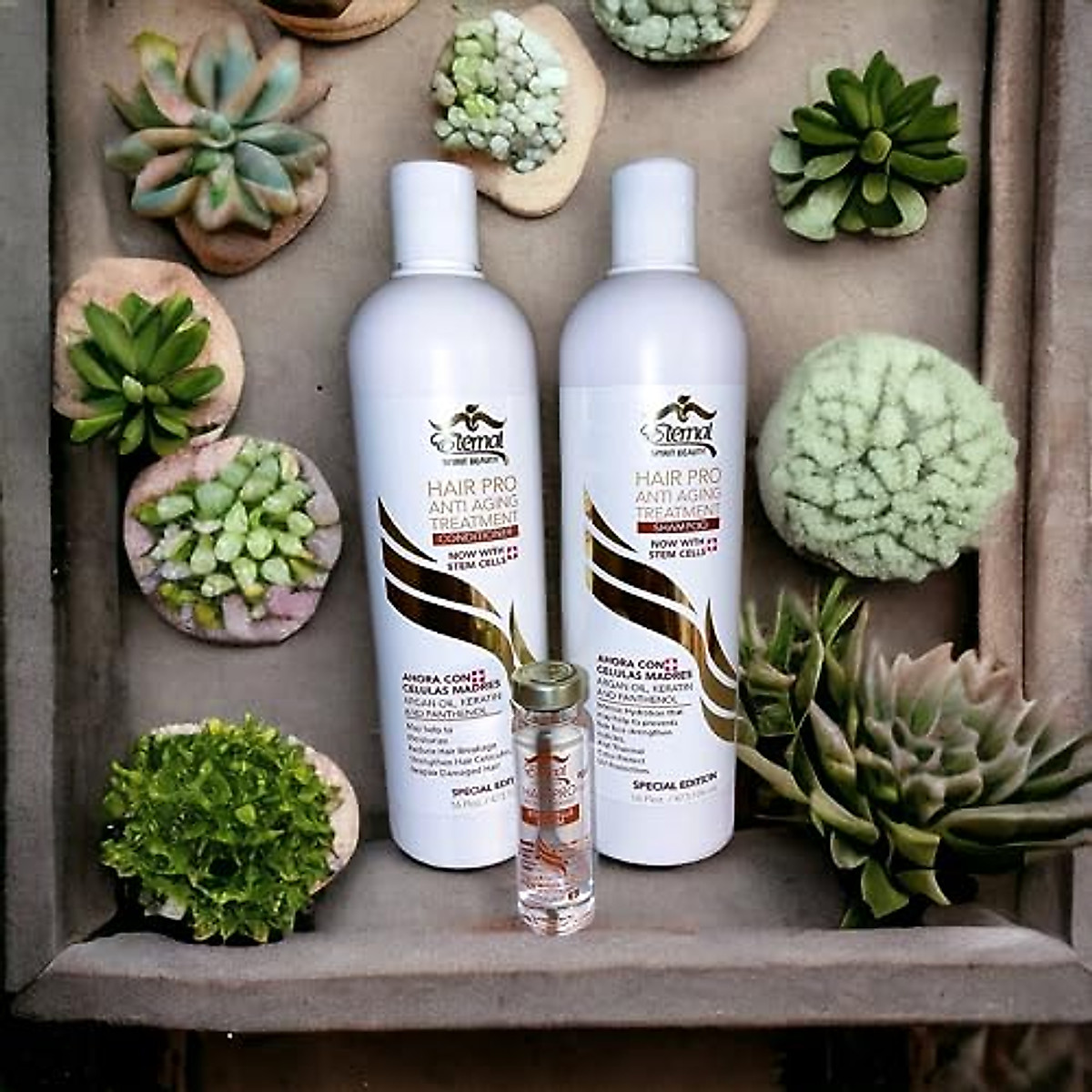 Eternal Hair Pro Anti Aging Treatment Shampoo and Conditioner Stem Cells Serum