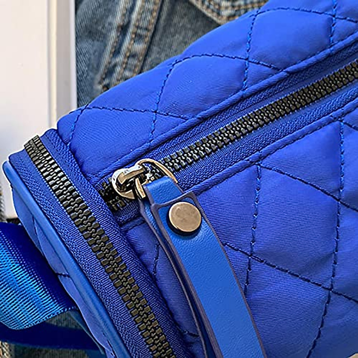 Colcolo Women Satchel Purses Handbags Barrel Bags with Adjustable Shoulder Strap Crossbody Bag, Blue